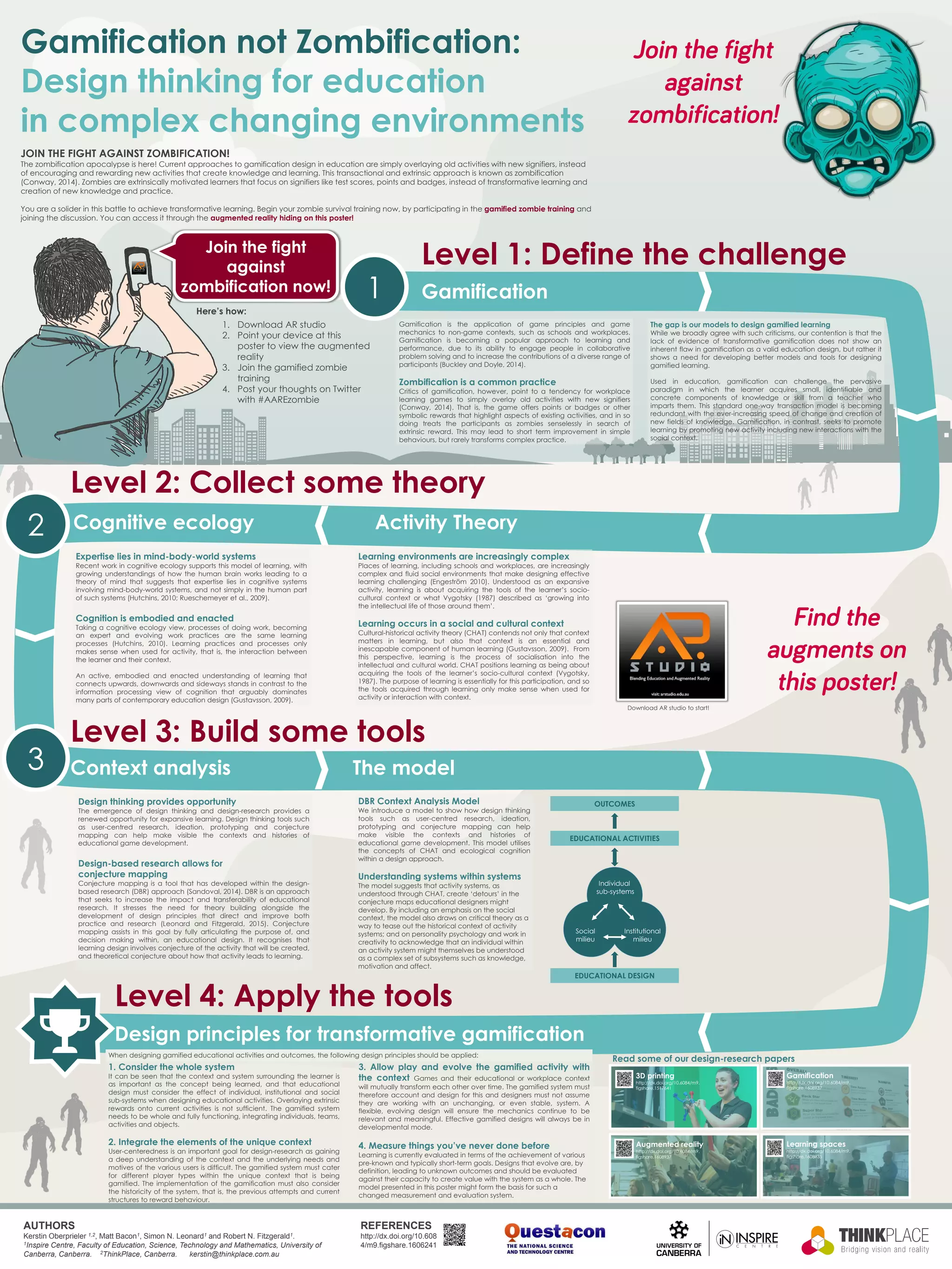 Gamification not Zombification: Poster | PDF