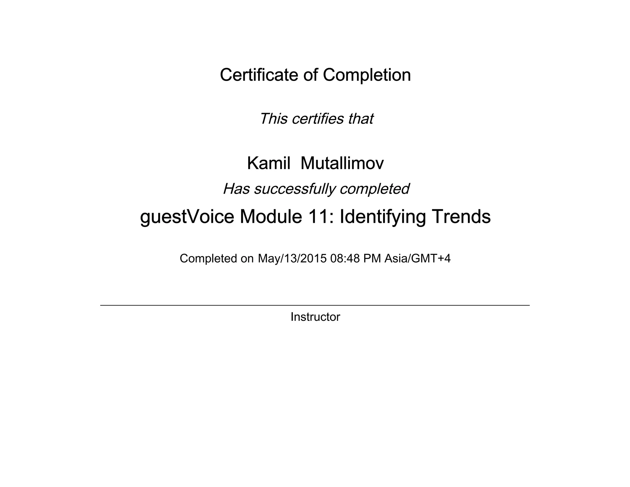 Certification guestVoice Module 11- Identifying Trends | PDF
