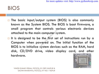 Computer system organization || Class 11 | PDF