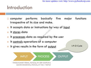 Computer system organization || Class 11 | PDF