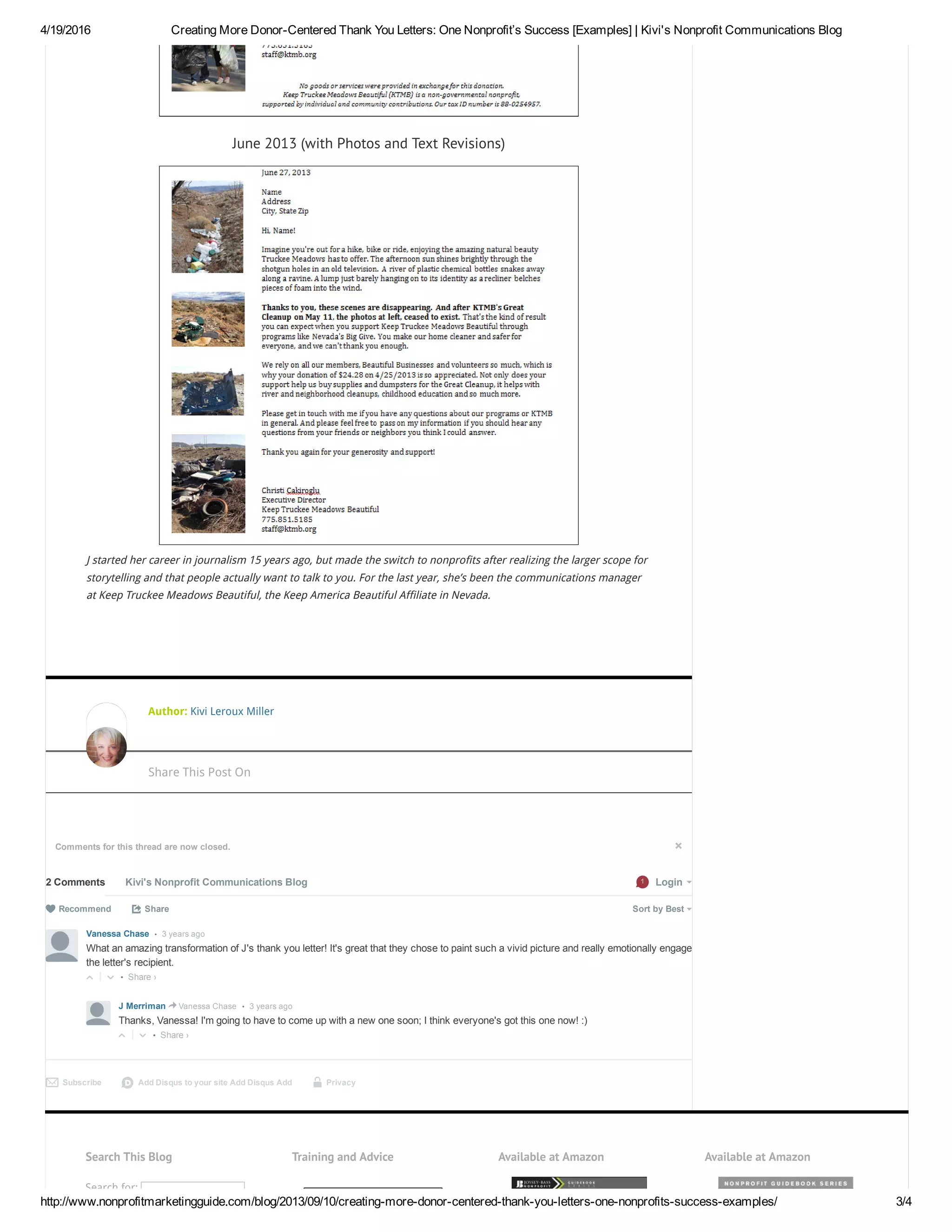 Creating More Donor-Centered Thank You Letters_ One Nonprofit’s Success [Examples] _ Kivi's ...