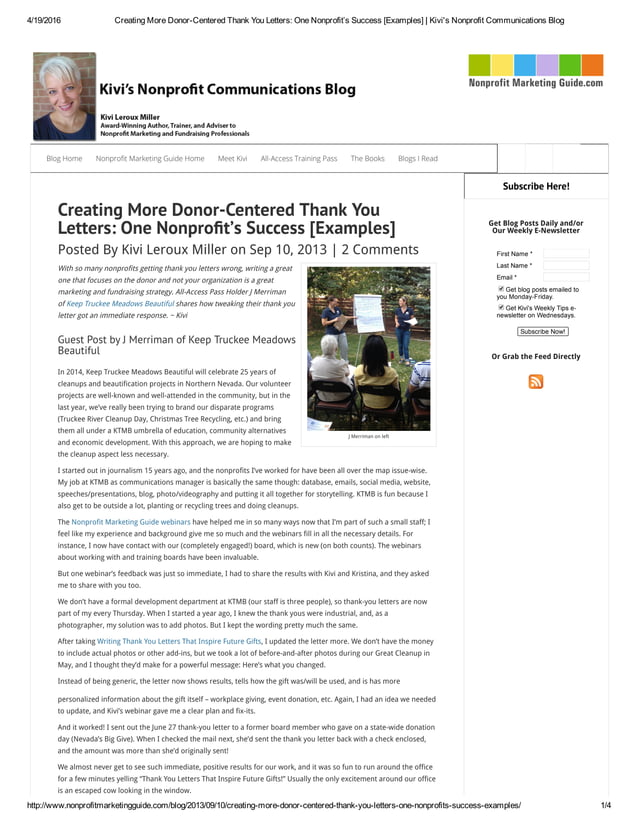 Creating More Donor-Centered Thank You Letters_ One Nonprofit’s Success [Examples] _ Kivi's ...