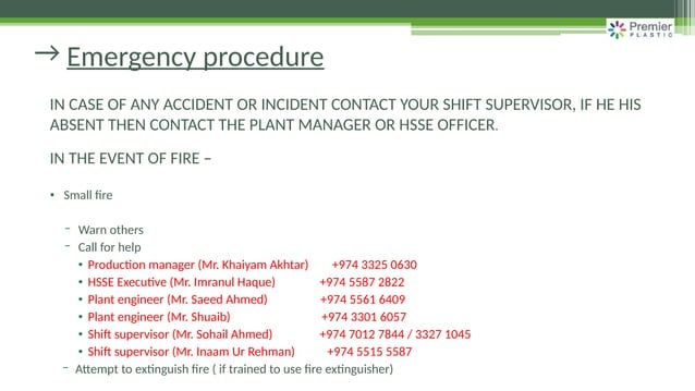 health and safety HSSE INDUCTION TRAINING.pptx | First Aid | Injuries