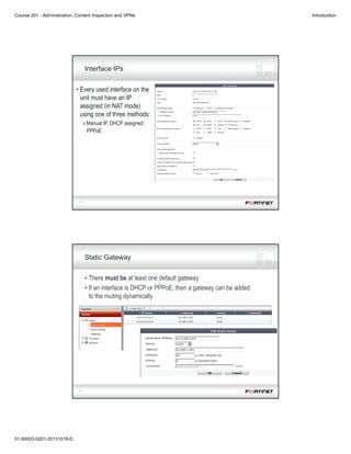 001 introduction Fortigate Administration Introduction | PDF