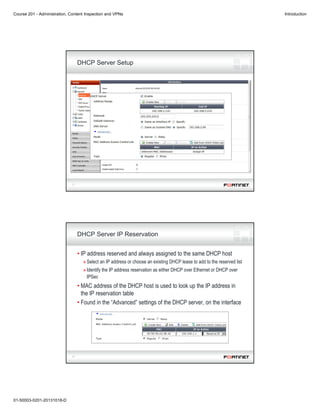 001 introduction Fortigate Administration Introduction | PDF