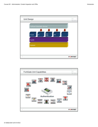 001 introduction Fortigate Administration Introduction | PDF