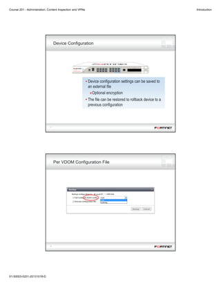 001 introduction Fortigate Administration Introduction | PDF