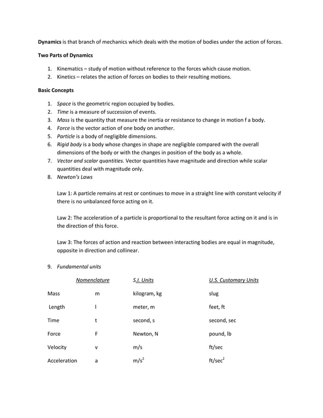 001 intro dynamics | PDF