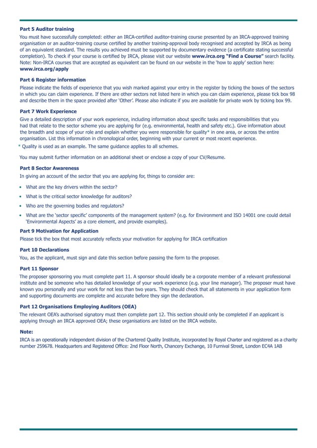 001 irca application_form | PDF