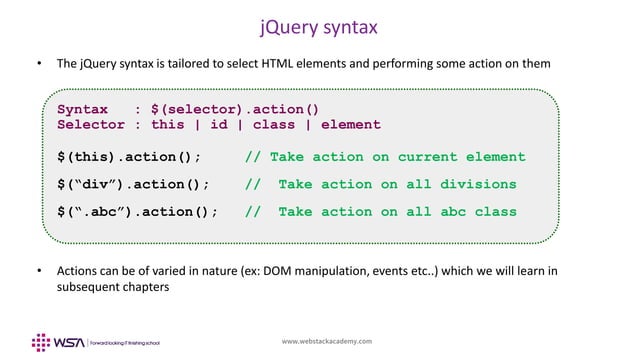 jQuery - Chapter 1 - Introduction | PDF