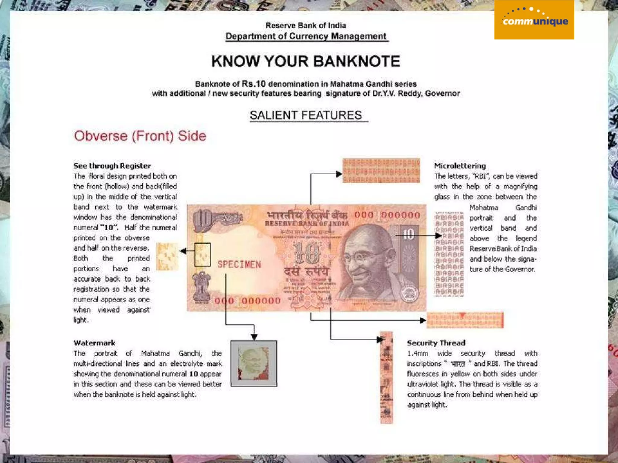 Know Your Bank Note | PPT