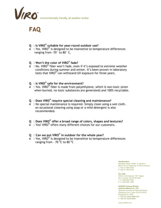 001 certificate - viro specification products | PDF