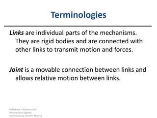 001 mechanisms and kinematics | PPTX
