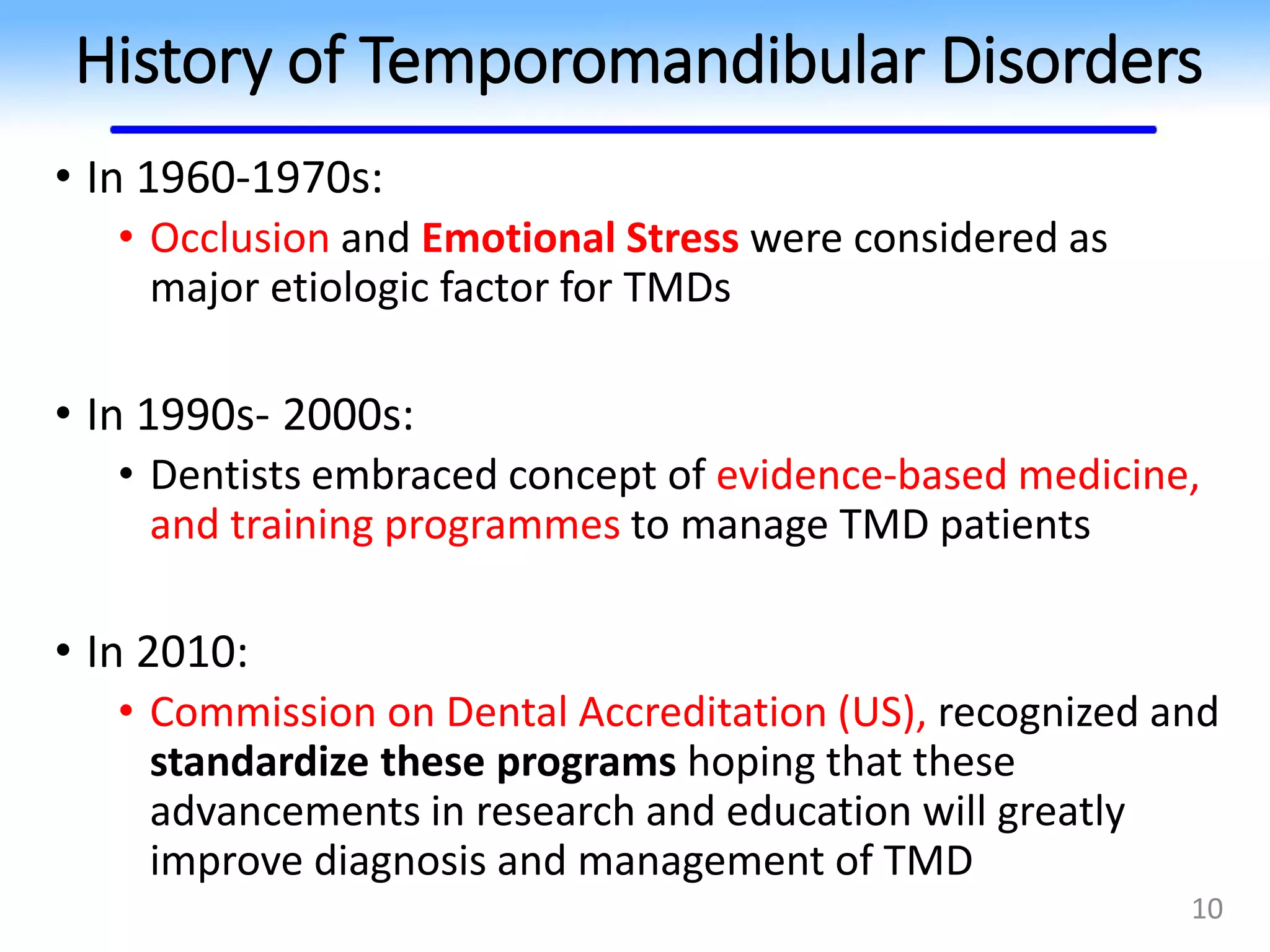 Temporomandibular Dysfunctions – Part 1(Etiology, Sign and Symptoms) | PPTX
