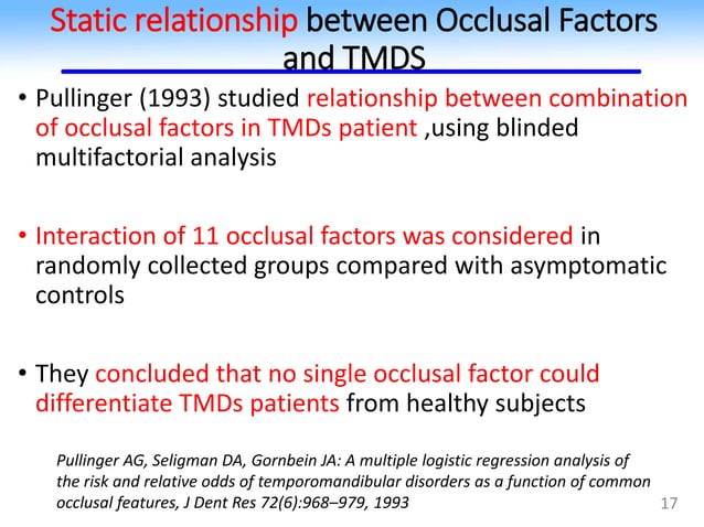 Temporomandibular Dysfunctions – Part 1(Etiology, Sign and Symptoms ...