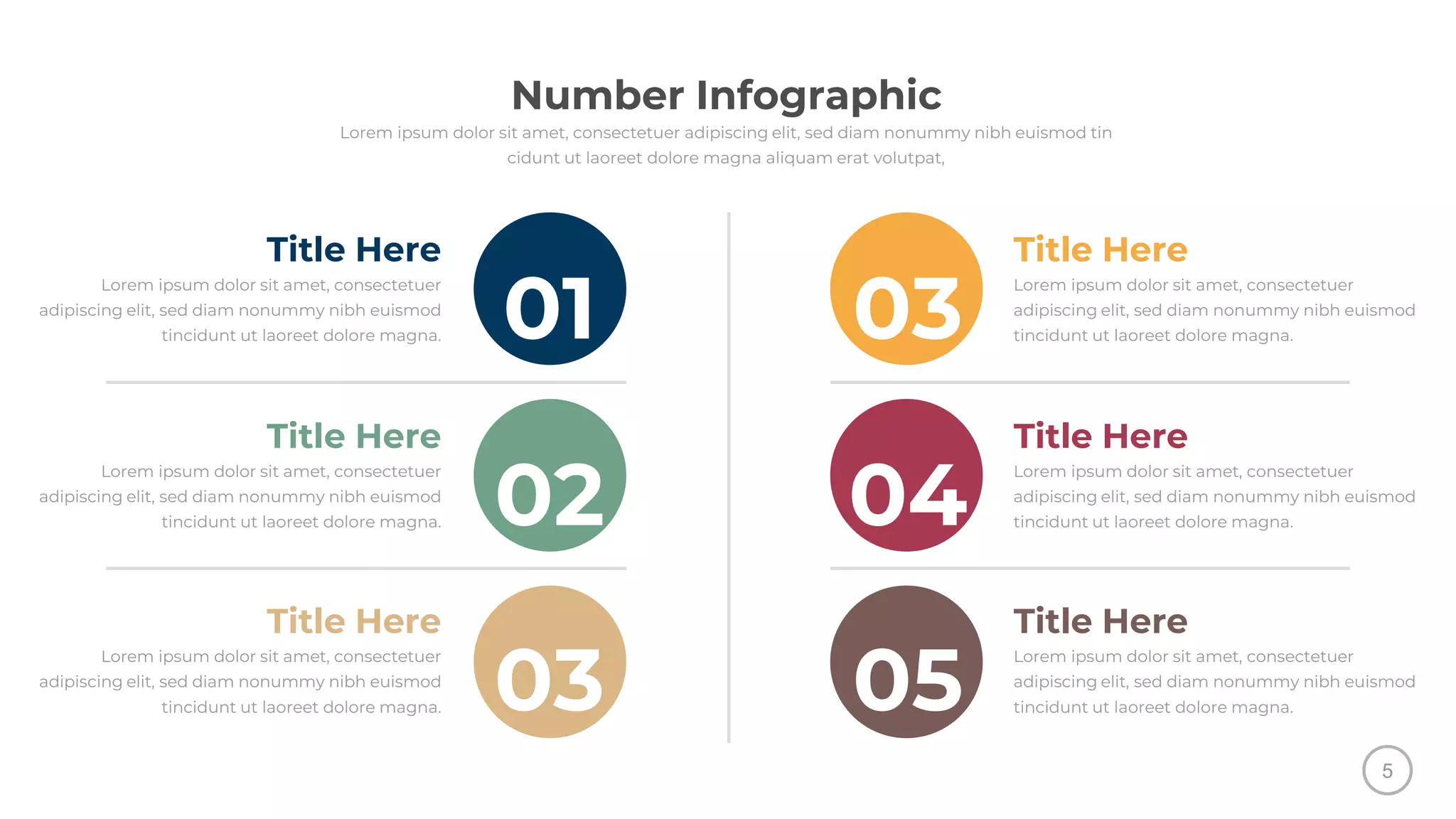 Number Infographic Google Slide Design Template | PPTX