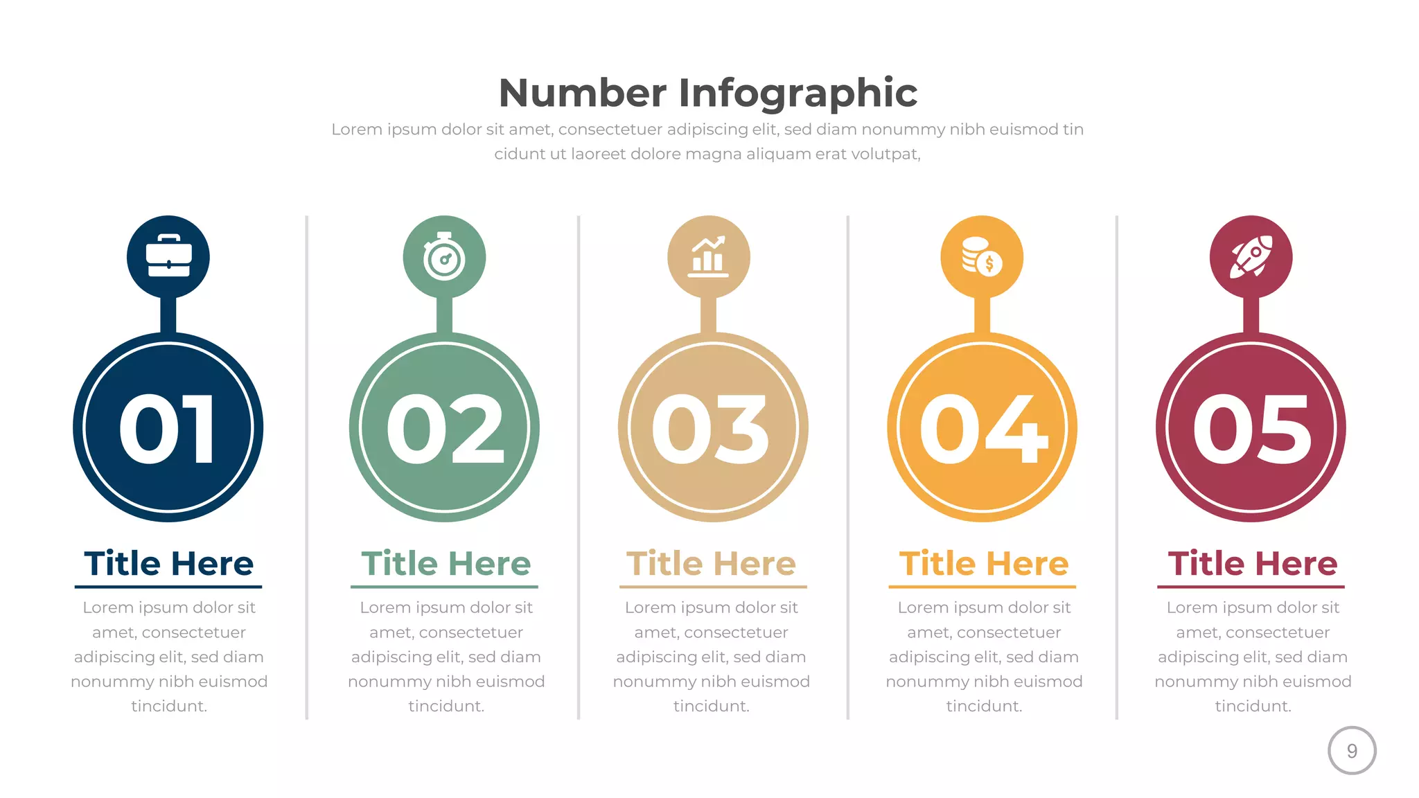 Number Infographic Google Slide Design Template | PPTX