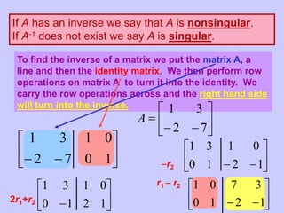 001 ppt Matrix Algebra Analysis and uses.ppt