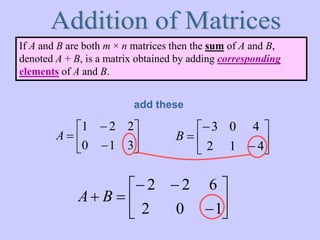 001 ppt Matrix Algebra Analysis and uses.ppt