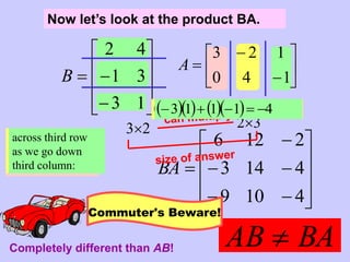 001 ppt Matrix Algebra Analysis and uses.ppt