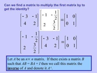 001 ppt Matrix Algebra and application in Undergraduate Mathematics | PPT