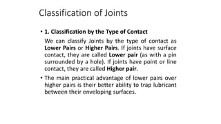 Links , Joints and its classification | PPTX