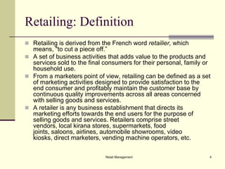 001 retailing – an overview | PPTX