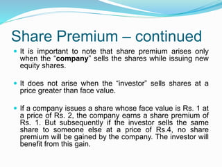 001 share premium and bonus shares | PPTX