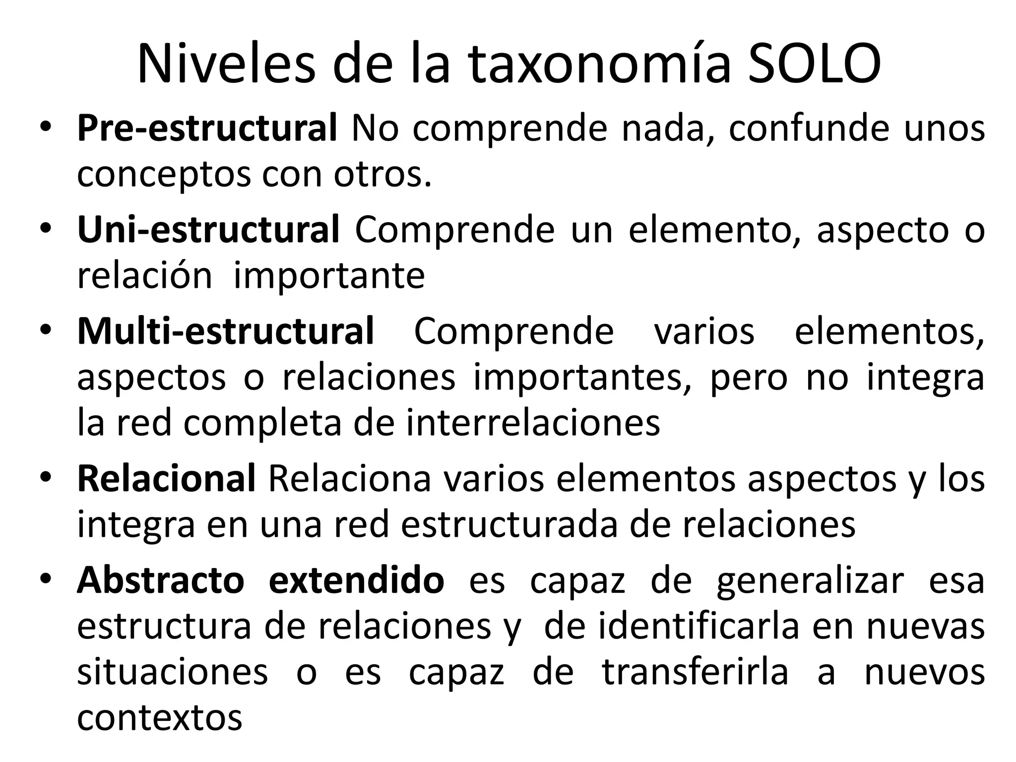 001 solo taxonomy from John Biggs and Kevin Collis | PPTX | Educational ...