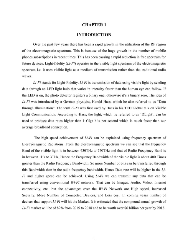 Li-Fi Audio Transmission Project Report | PDF | Digital Audio | Computer Software and Applications