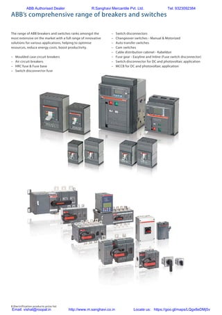 ABB Switchgear Price list002 | PDF