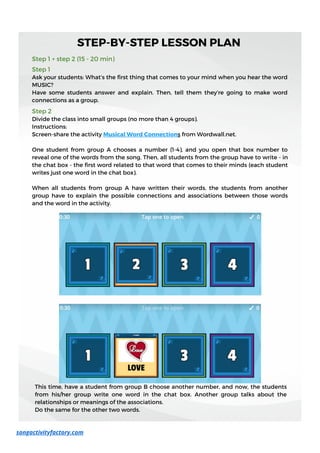 A Creative & Communicative ELT Activity About (Musical) Word ...