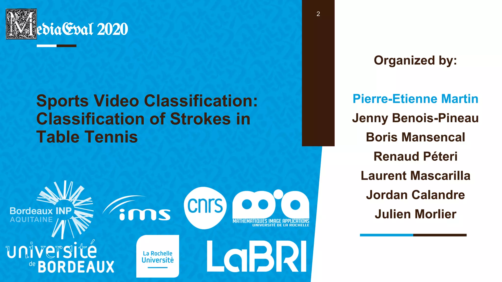 Sports Video Classification: Classification of Strokes in Table Tennis ...