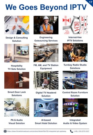 FBE700 All-in-One IPTV Gateway (Server) | FMUSER IPTV Solution | PDF