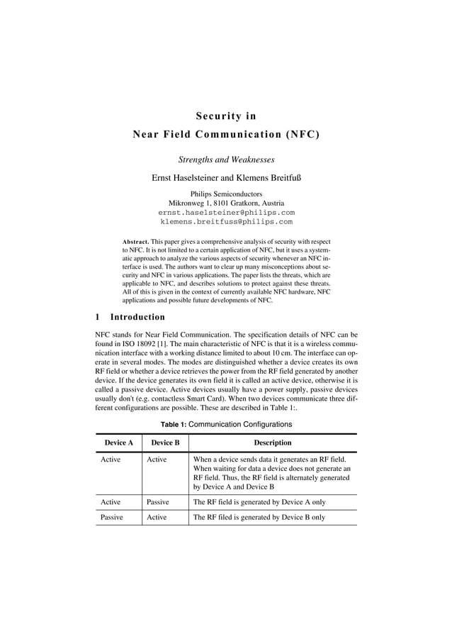 Security in NFC | PDF