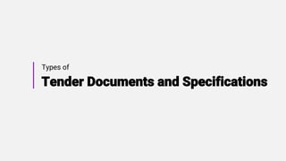 002-Types of Tender Documents and Specifications.pdf
