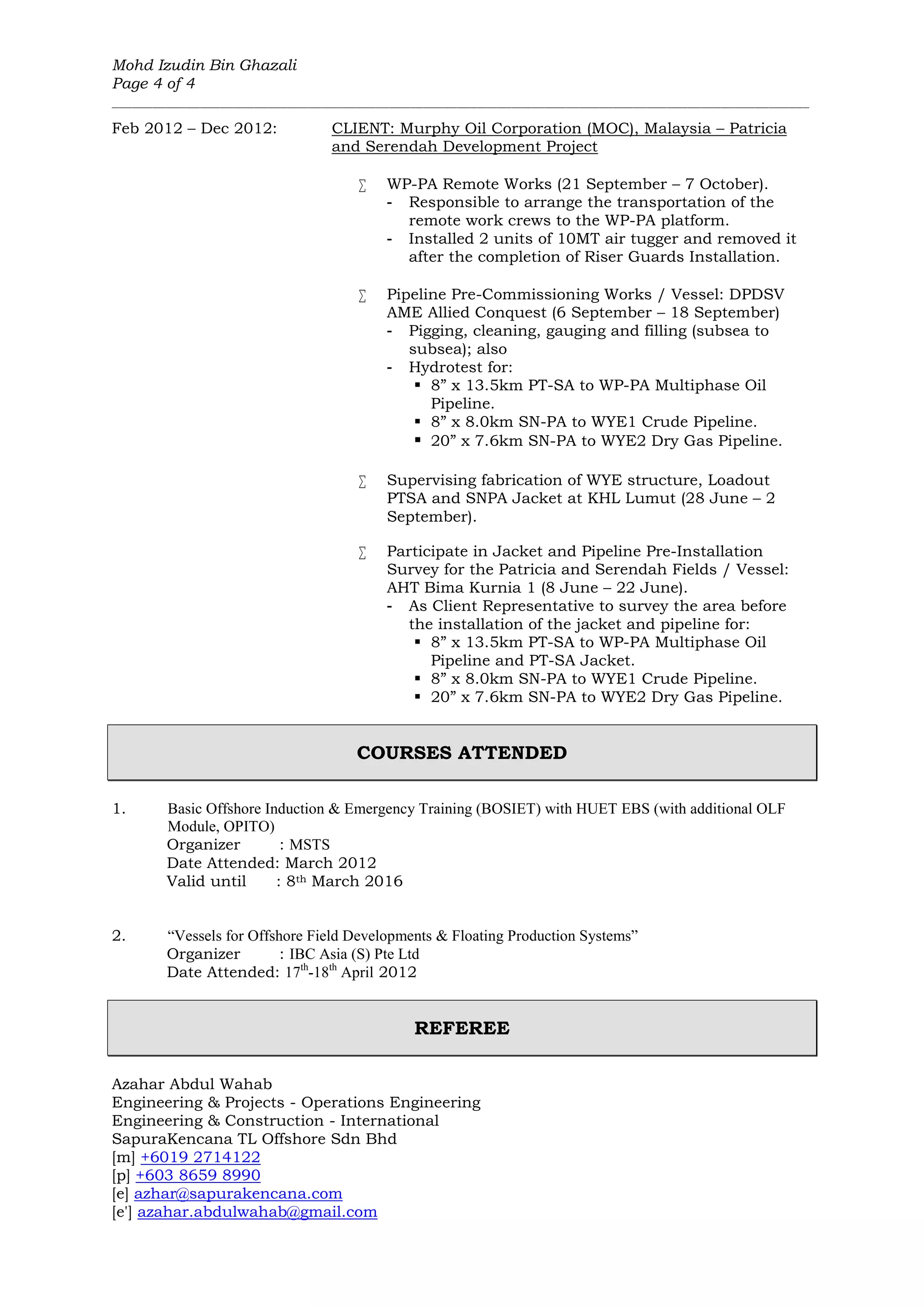 MIG CV (Mar 2016) | PDF
