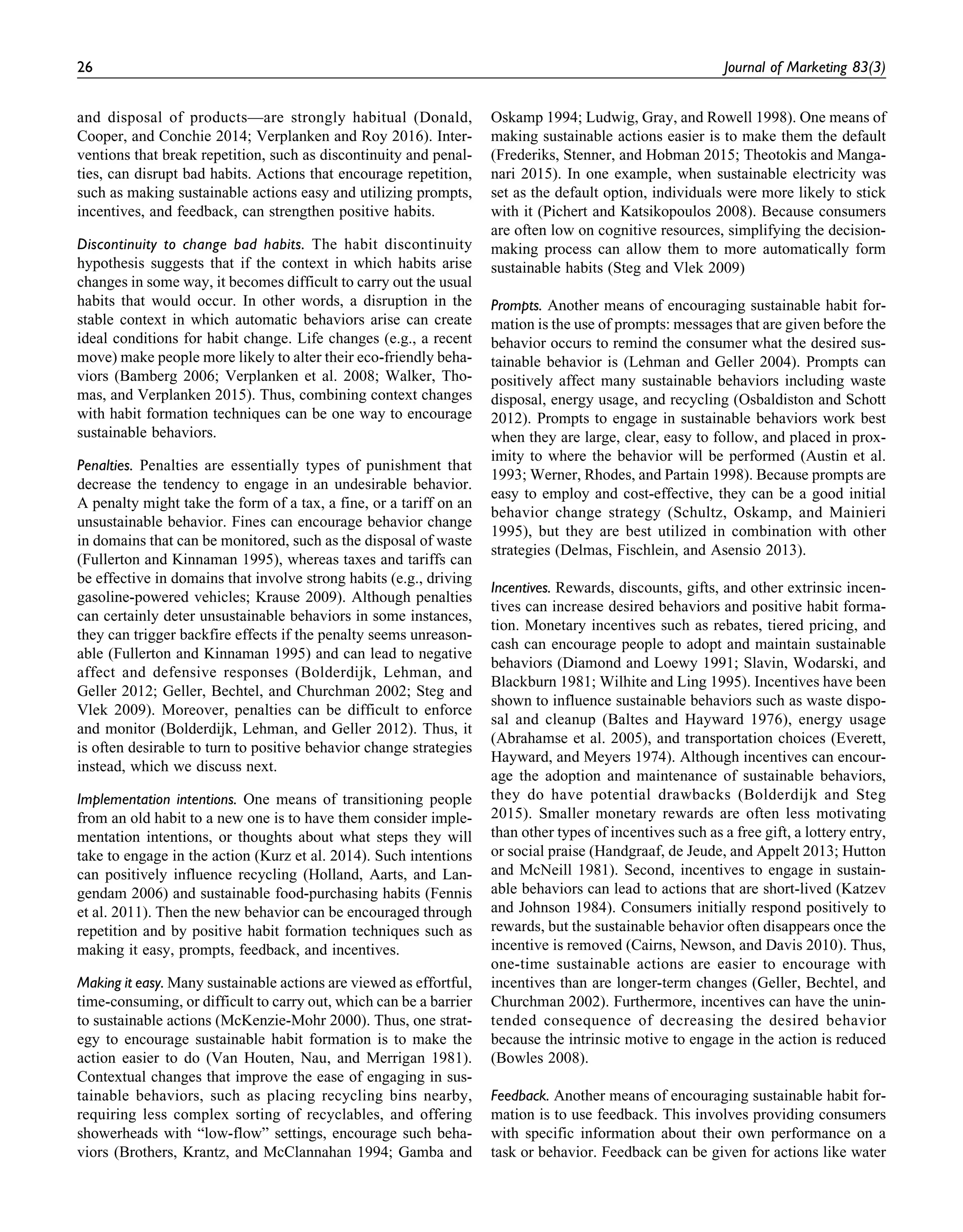 How To Shift Consumer Behaviors to be more sustainable; a literature review and guide framework ...