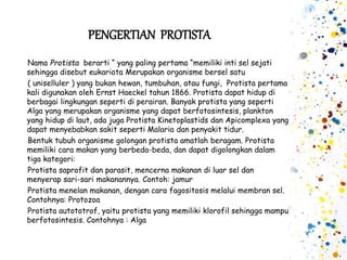 BAB V KINGDOM PROTISTA (MENYERUPAI JAMUR) SMA NEGERI 1 LUWUK | PPT