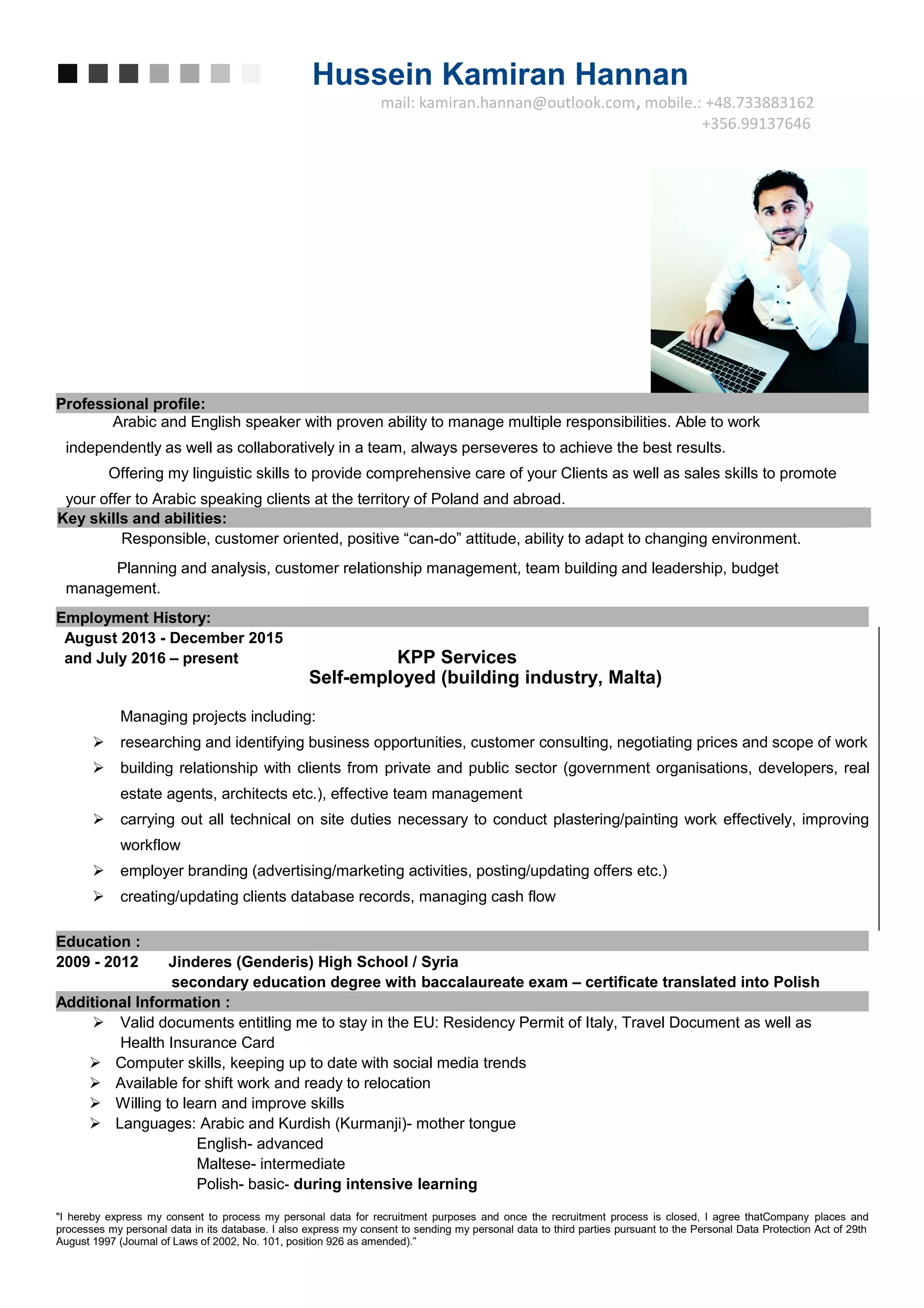 Hussein Kamiran Hannan CV.LinkedIn | PDF