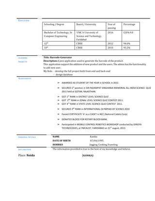 Kanika_resumefinal (2) (5) | PDF | Databases | Computer Software and Applications