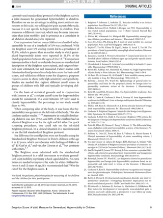 Beighton score | PDF