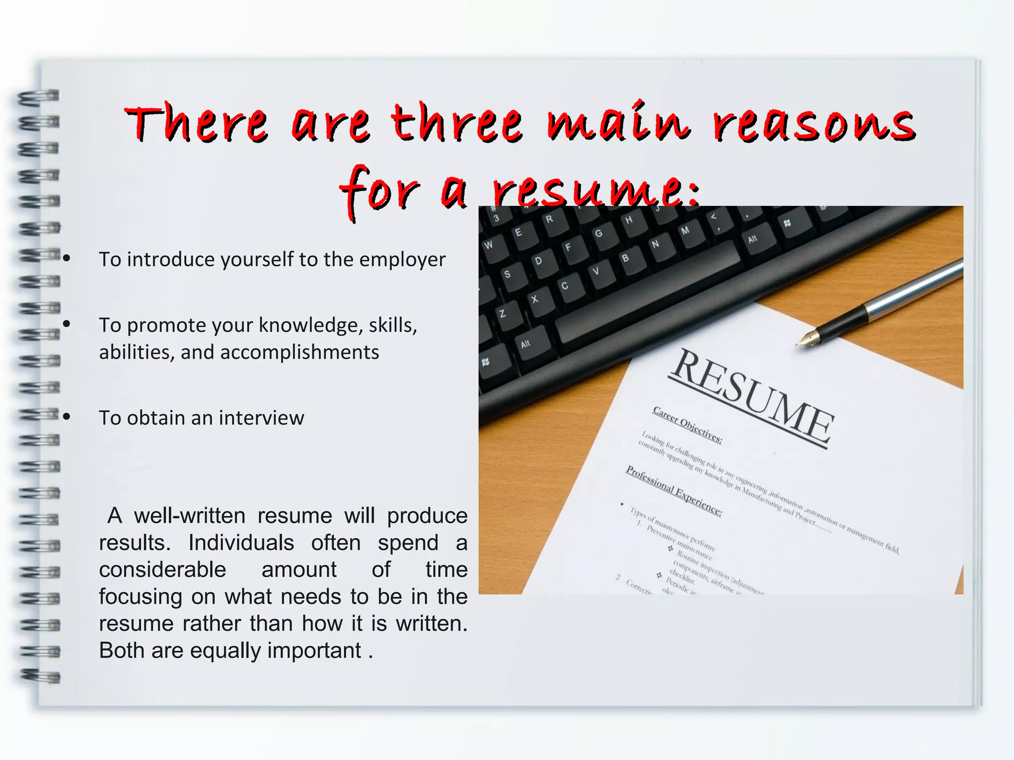 RESUME PREPRATION , RESUME WRITING | PPT