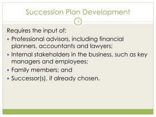 Family Business Succession: What You Need to Know to Effectively Advise Business Owner Clients | PPT