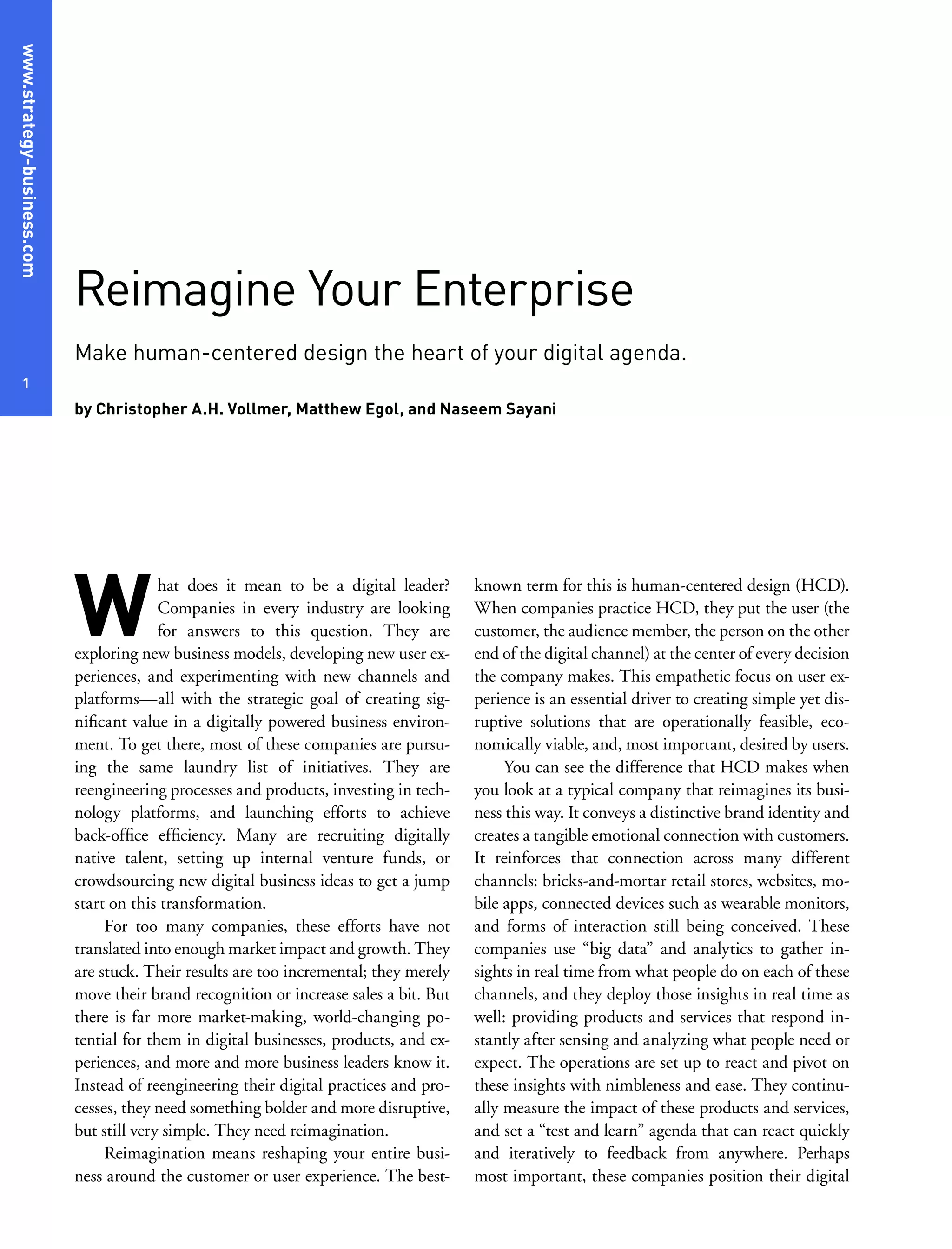 Reimagine Your Enterprise | PDF