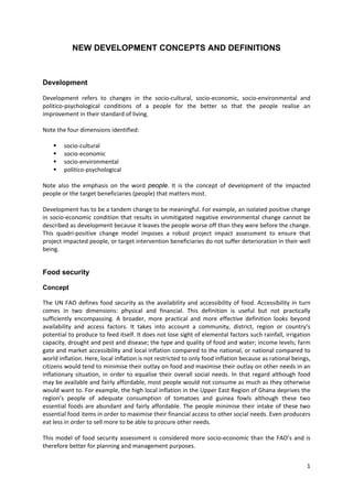 NEW DEVELOPMENT CONCEPTS AND DEFINITIONS | PDF