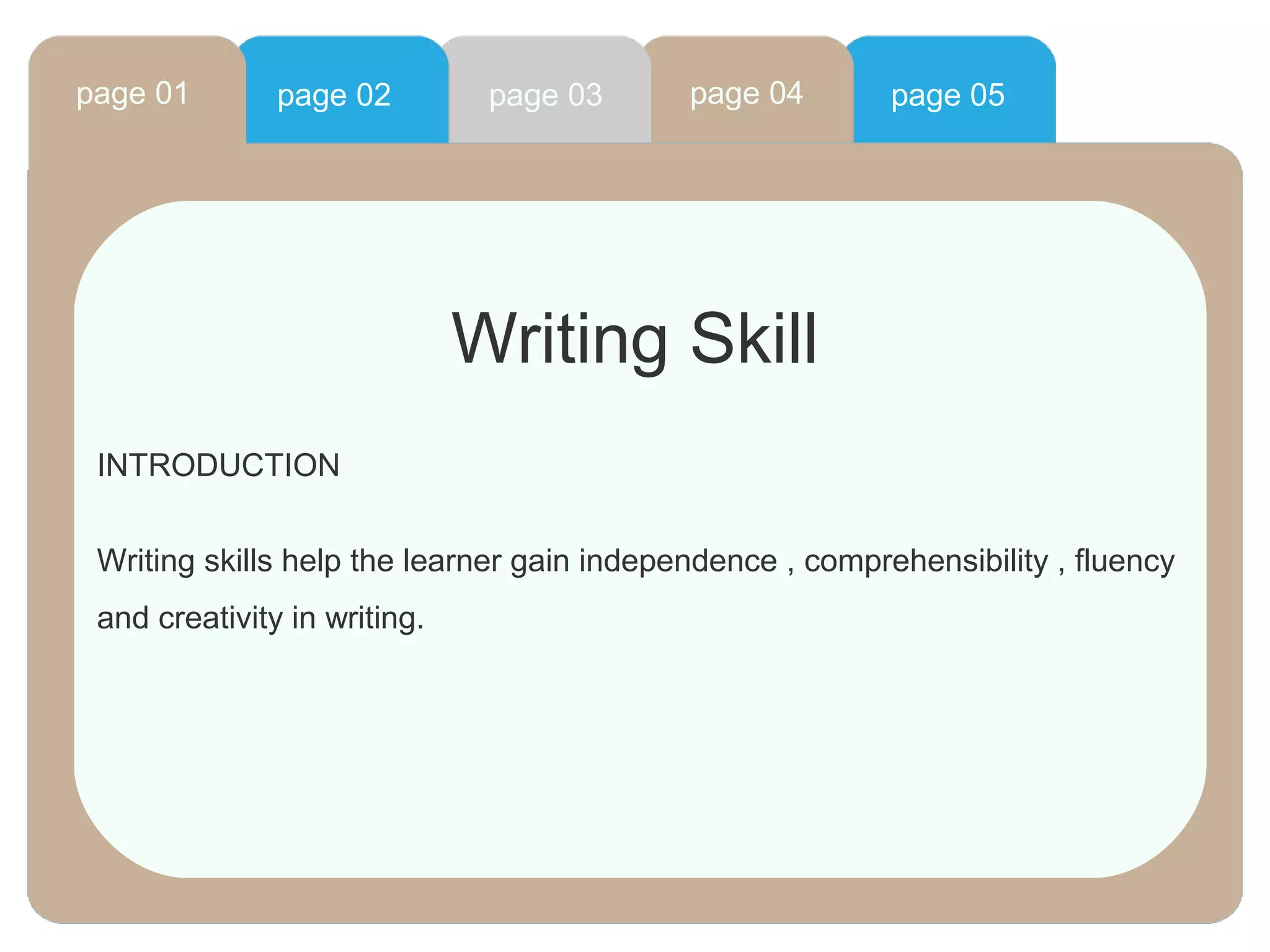 Writing Skill | PPT