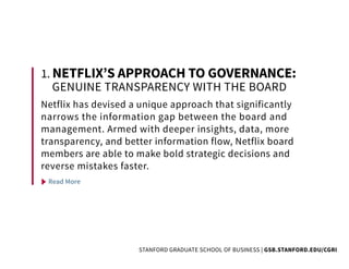 BUILDING A BETTER BOARDROOM FIVE EXAMPLES OF HOW TRANSPARENCY, DATA ...