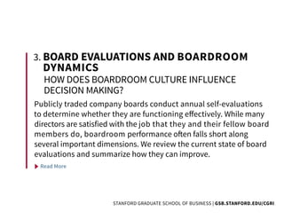 BUILDING A BETTER BOARDROOM FIVE EXAMPLES OF HOW TRANSPARENCY, DATA ...