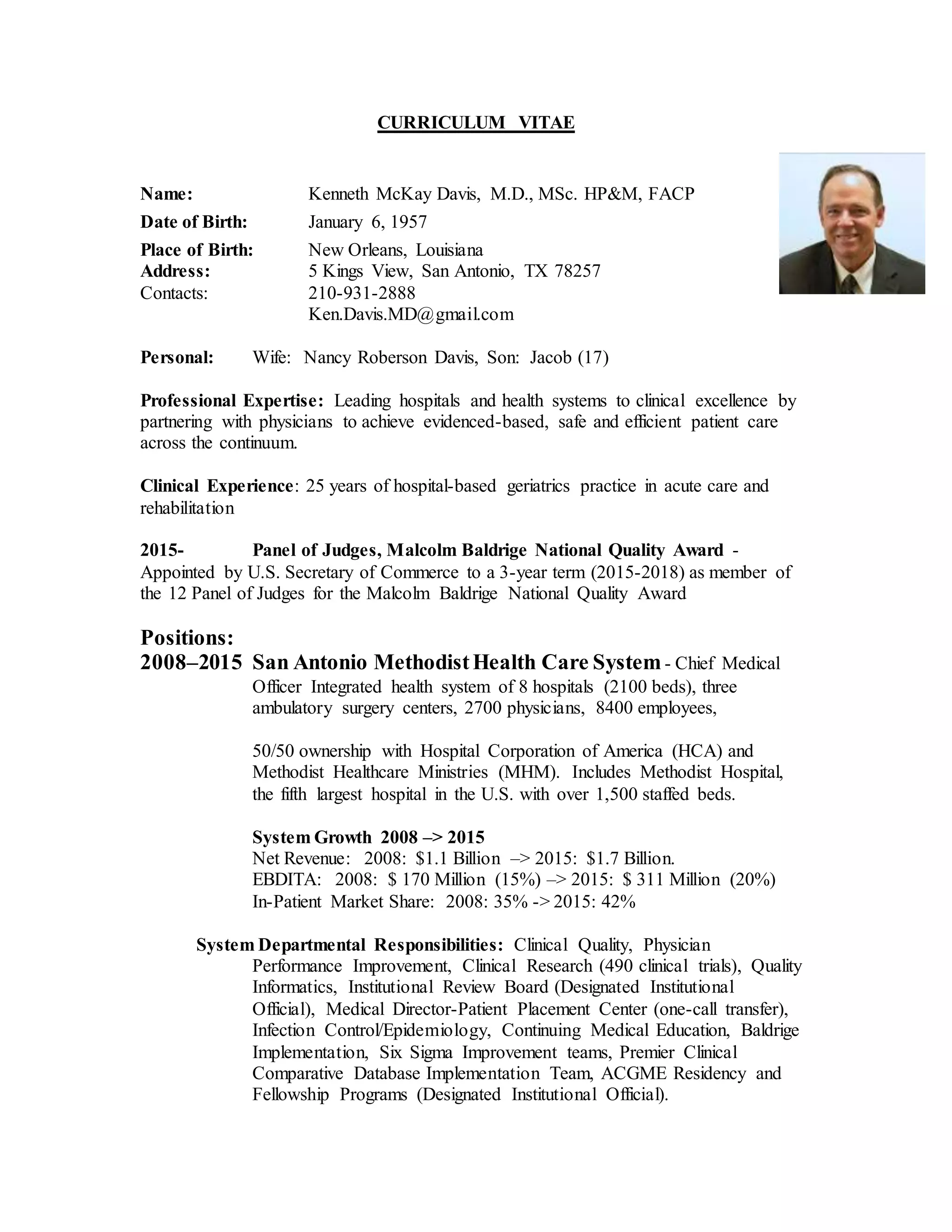 Ken Davis CV 1-25-16 | DOCX